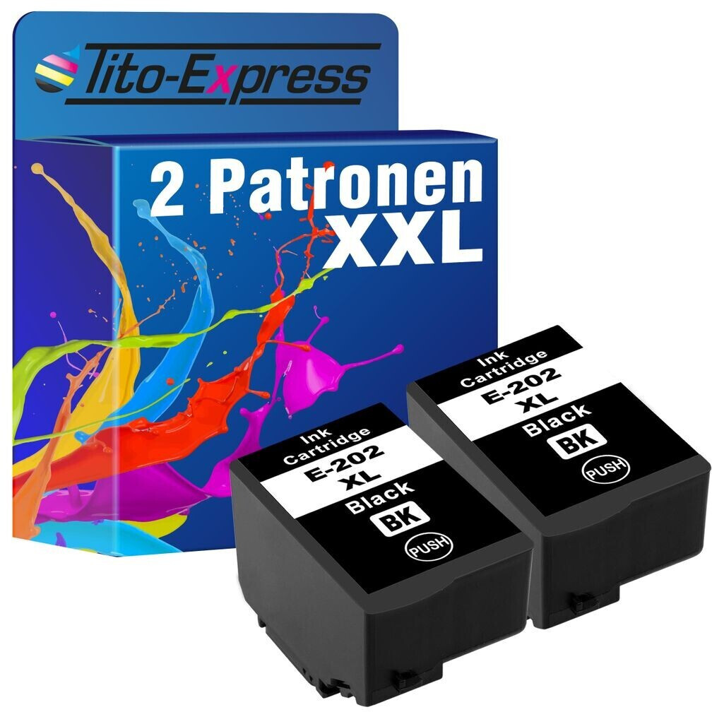 Tito Express Patronen als Ersatz für Epson 202XL Black Doppelpack
