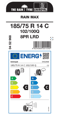 Uniroyal Rain Max 185/75 R14C 102/100Q au meilleur prix sur idealo.fr