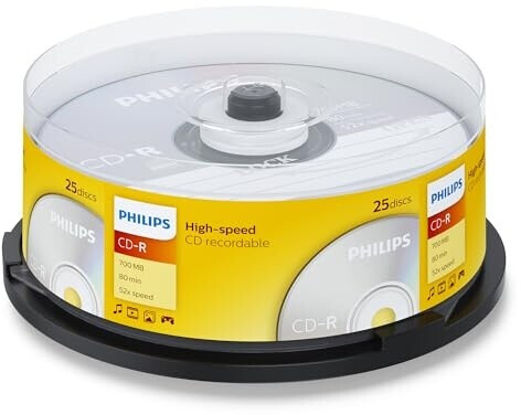 Philips CD-R 700MB 80min 52x 25pk Spindle desde 5,94 € | Compara ...