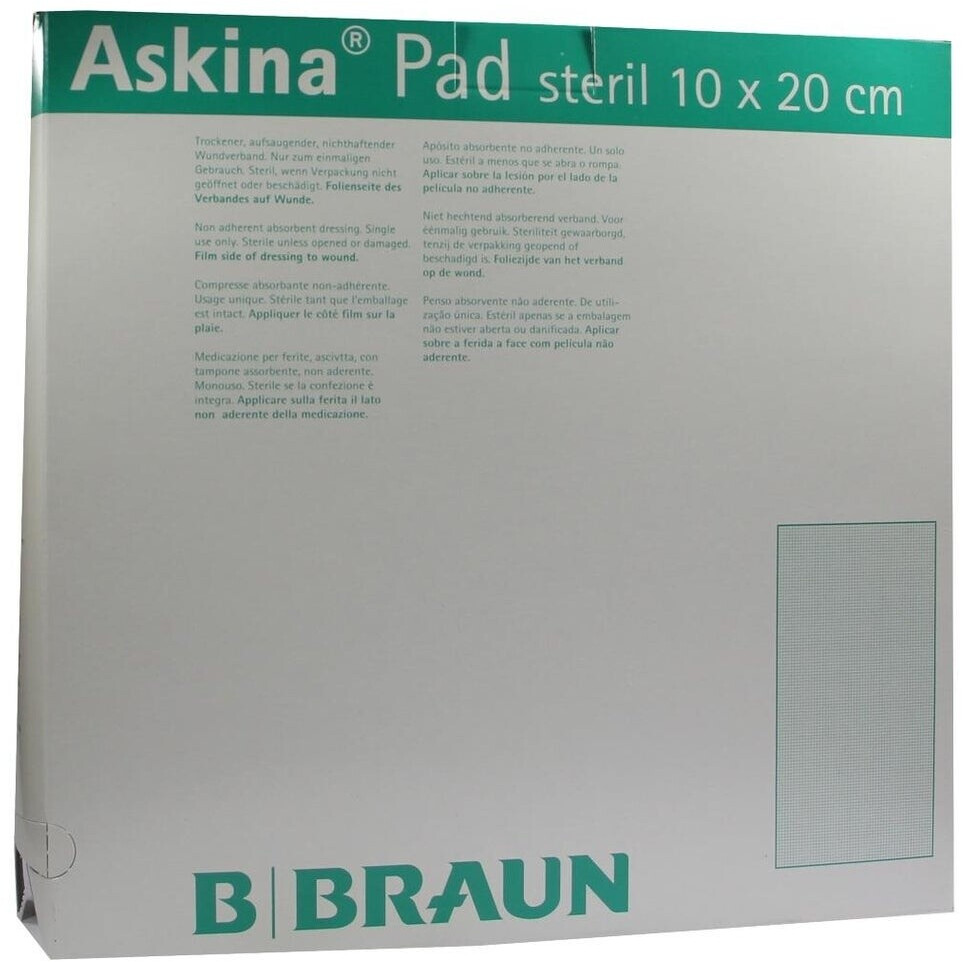 B. Braun Askina Pad Wundauflage 20 x 10 cm Nichthaftend (100 Stk.) ab ...