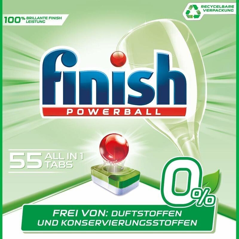 Calgonit Finish PowerBall 0% All in 1 Tabs (55 Stk.) ab 11,10 ...