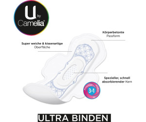 Camelia U Ultra Binden normal mit Flügeln (20 Stk.) ab 2,49 ...