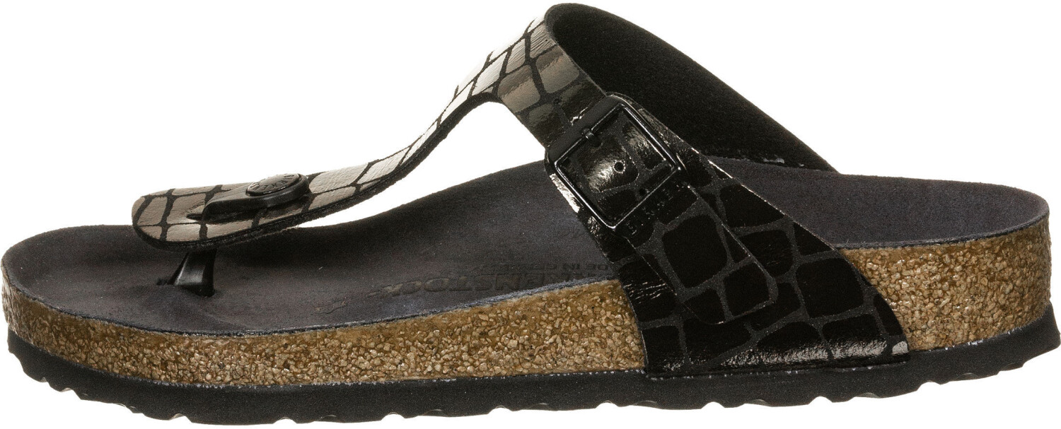 Birkenstock Gizeh Mikrofaser gator gleam black (normal) ab 80,00 ...