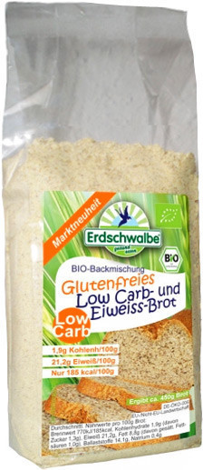 Erdschwalbe Glutenfreies Low-Carb- und Eiweiß-Brot Bio Backmischung ...