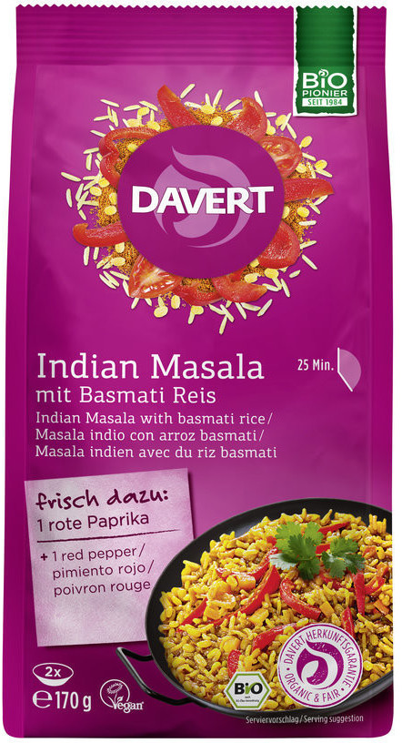 Davert Indian Masala mit Basmati Reis (170g) ab 2,45 € | Preisvergleich ...