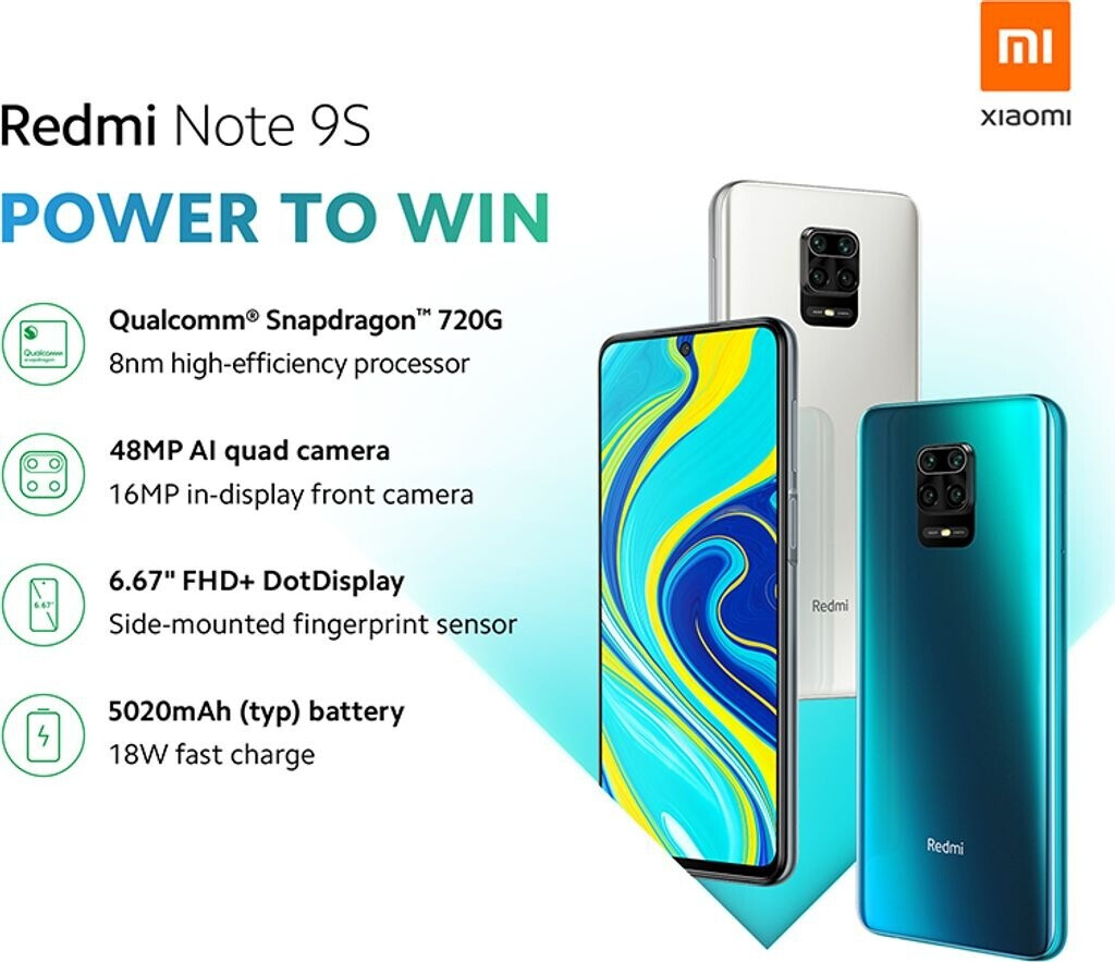 Xiaomi Redmi Note 9S 128 GB azul desde 245,80 € | Compara precios en idealo