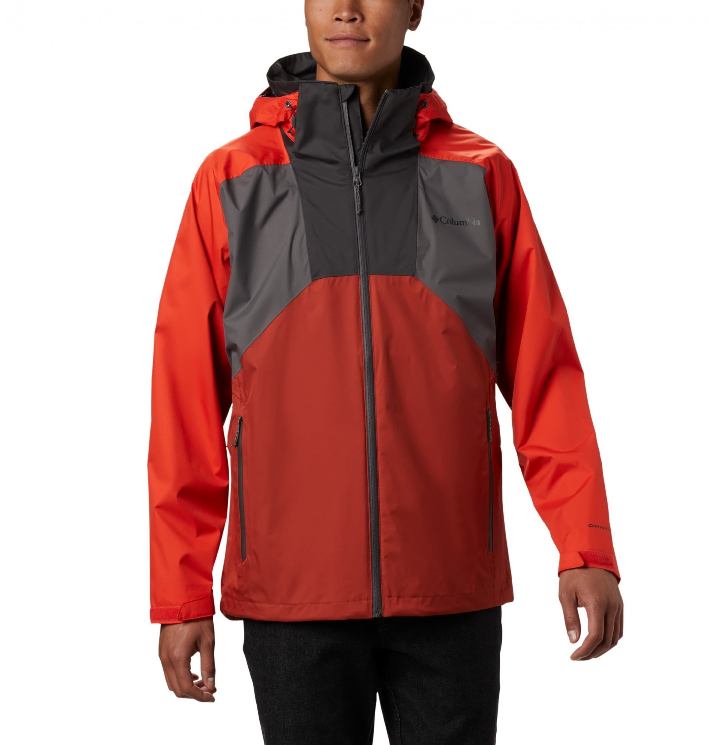 Columbia Rain Scape Jacket Men city grey/wildfire/carnelian red au ...