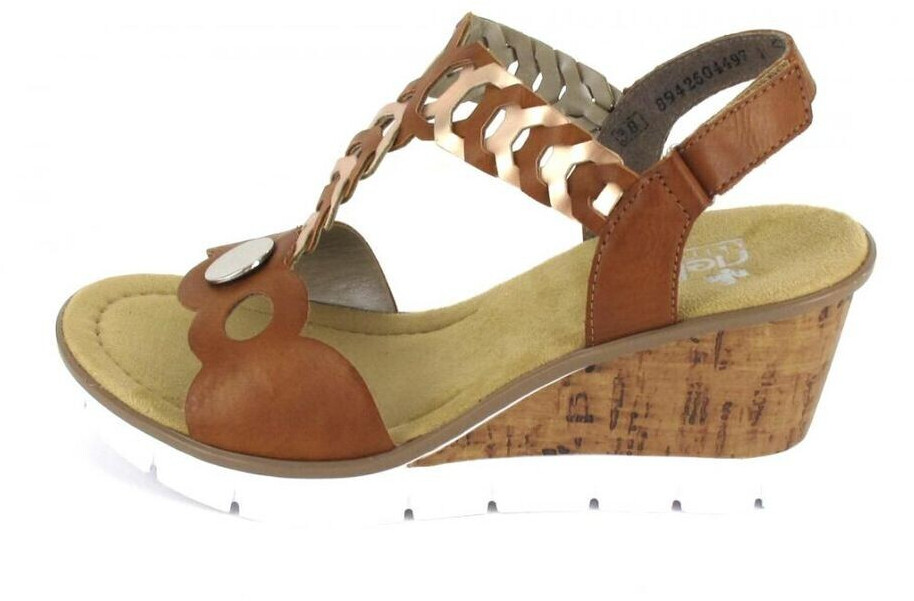 Rieker Wedge Sandals brown (V55H4-24) ab € 37,96 | Preisvergleich bei ...