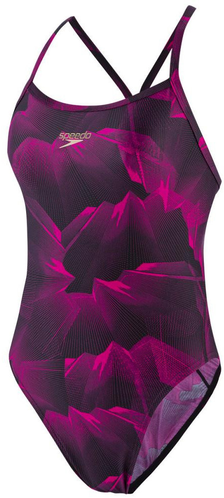 Speedo Allover Turnback Swimsuit colourvibe black/electric pink ab 39 ...