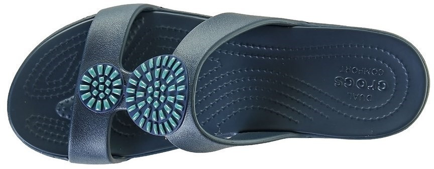 Crocs Keilsandaletten Monterey Diamante Slip-On Wedge blau/dunkelblau ...