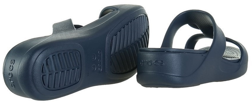 Crocs Keilsandaletten Monterey Diamante Slip-On Wedge blau/dunkelblau ...