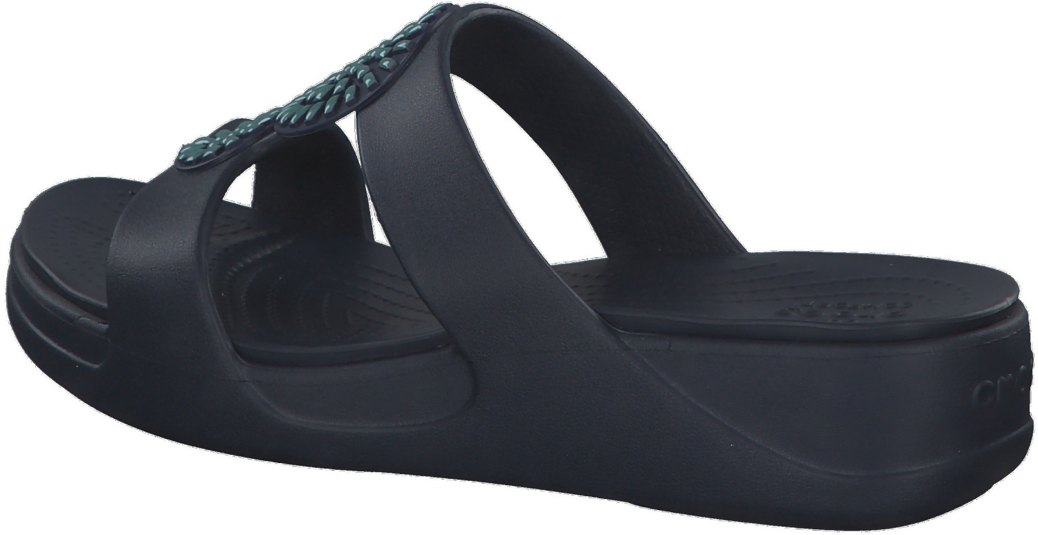 Crocs Keilsandaletten Monterey Diamante Slip-On Wedge blau/dunkelblau ...