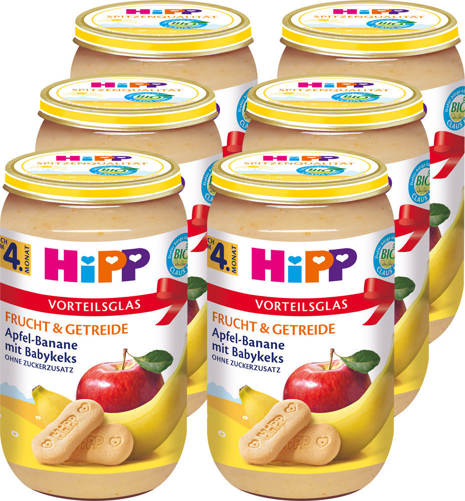Hipp Frucht & Getreide Apfel-Banane mit Babykeks (6 x 250 g) ab 8,10 ...