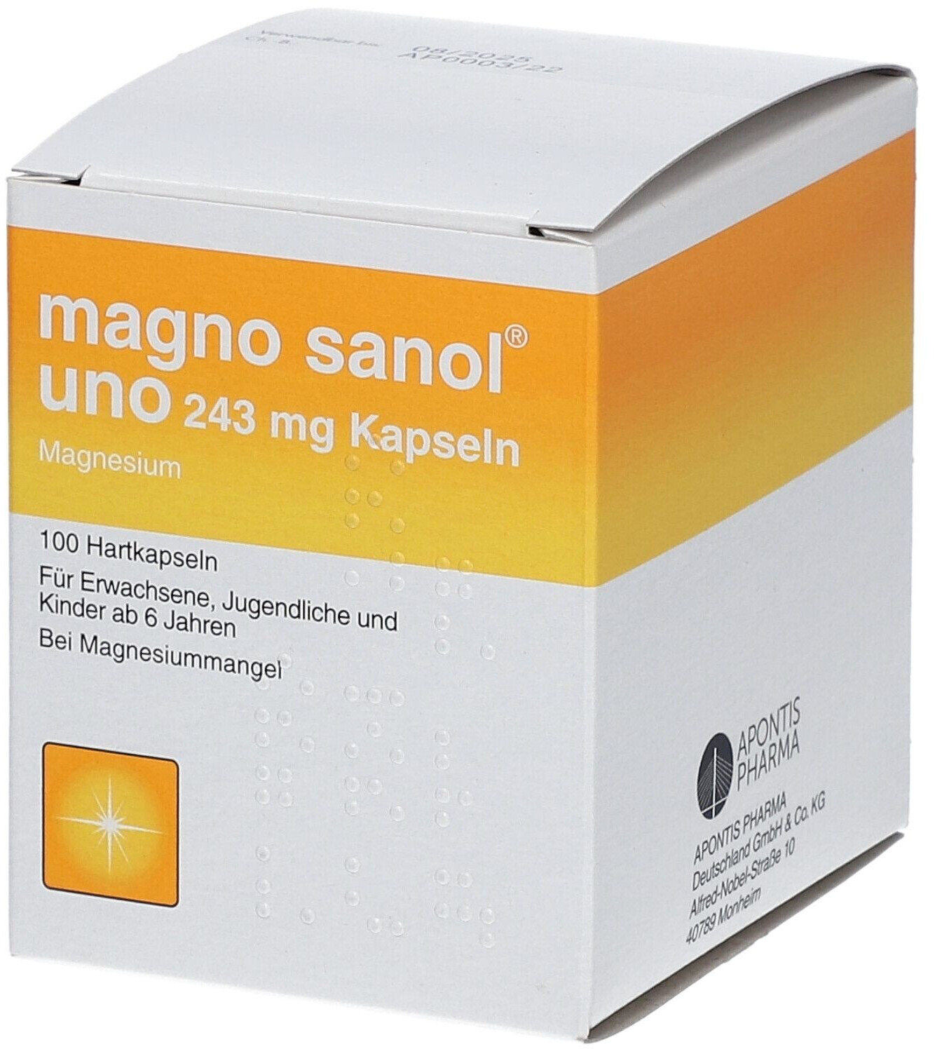 Magno Sanol uno 243mg Hartkapseln (100Stk.) ab 16,87 € | Preisvergleich ...