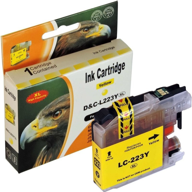 D&C ersetzt Brother LC-223 XL Y Yellow Gelb Druckerpatrone für 550 ... D&C ersetzt Brother LC-223 XL Y Yellow Gelb Druckerpatrone für 550 ...