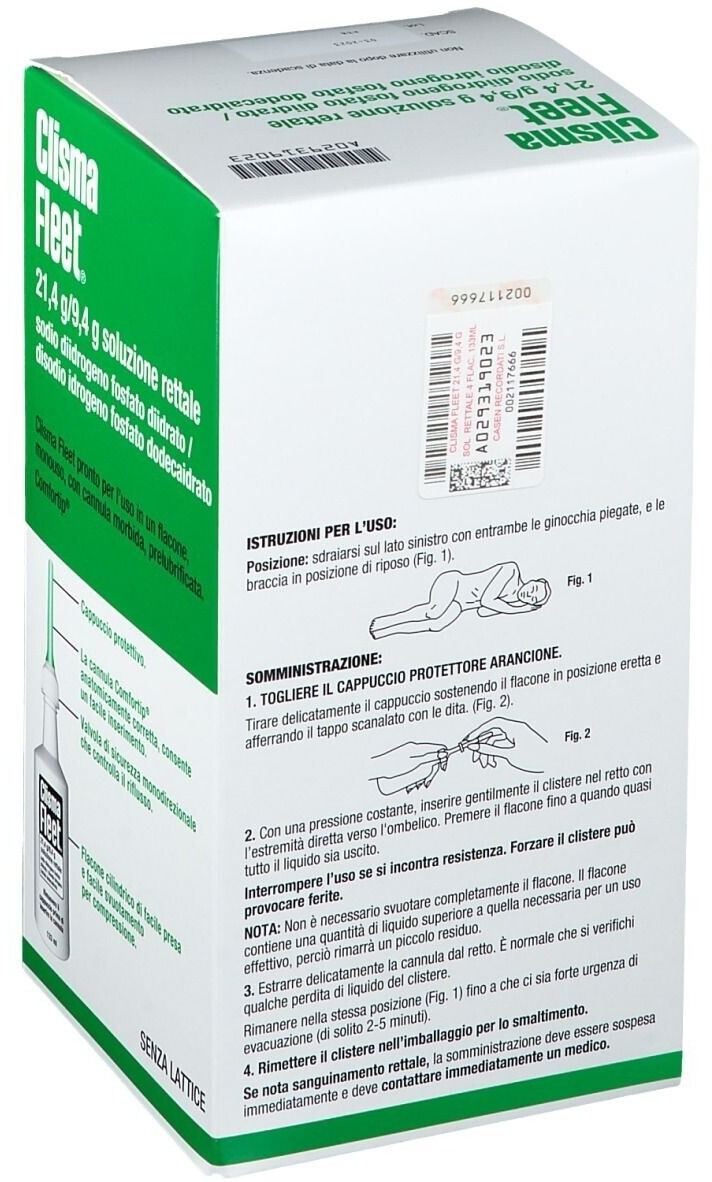 Clisma Fleet Lassativo Clistere (4 x 133 ml) a € 6,06 (oggi) | Migliori ...