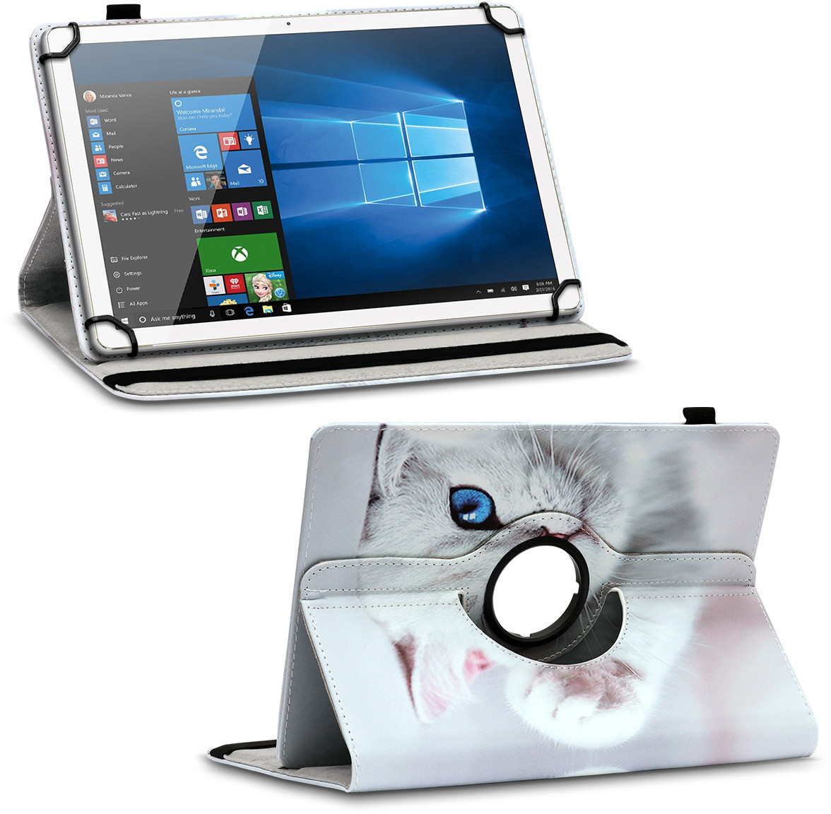 UC-Express Tablet Hülle für Lenovo M10 Plus Case Klapp Cover 360 ...