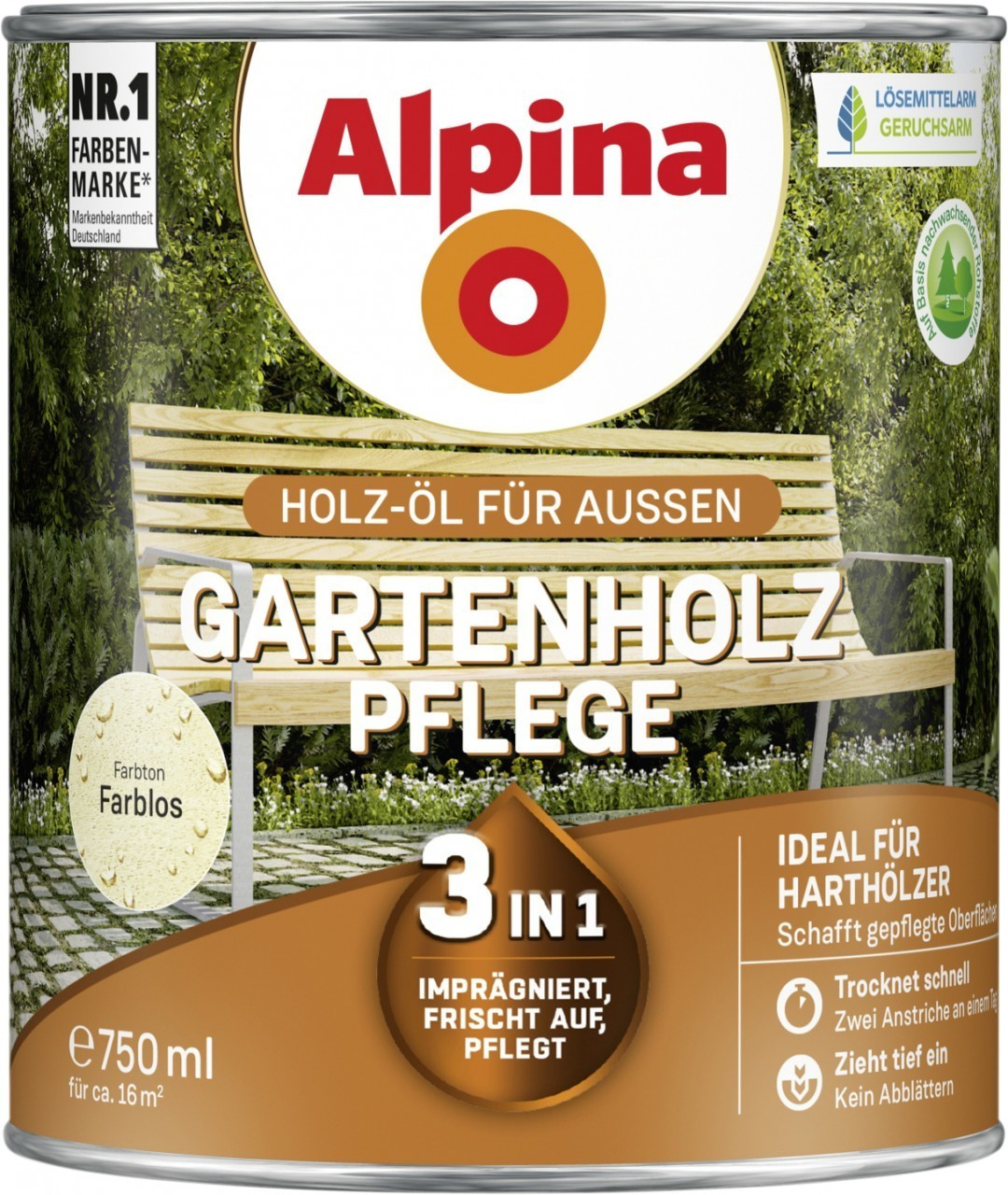 Alpina Farben Gartenholz Pflege 0,75 l farblos ab 9,99 € | Preisvergleich bei idealo.de