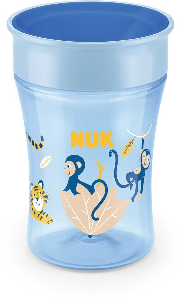 NUK Magic Cup 230ml mit Trinkrand und Deckel Affe hellblau ab € 8,49 ...