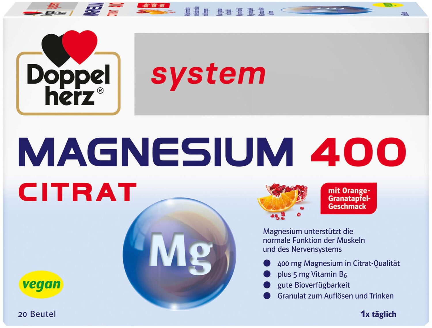 Doppelherz system Magnesium 400 Citrat Granulat ab 5,57 € (April 2026 ...