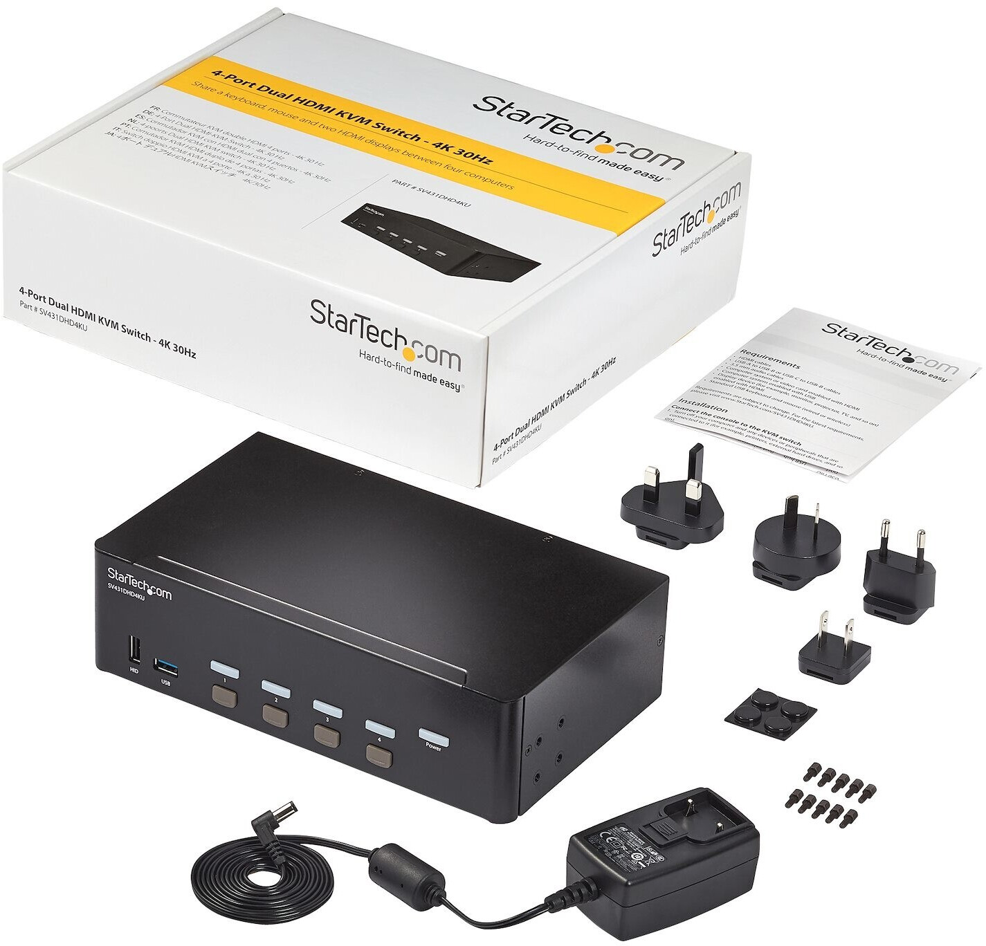 StarTech 4-Port HDMI KVM Switch (SV431DHD4KU) au meilleur prix sur ...