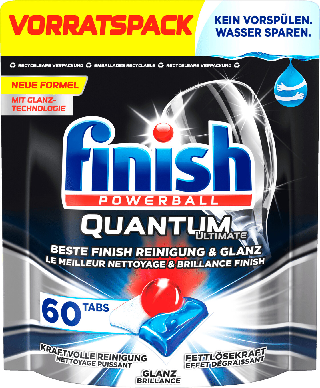Calgonit Finish Powerball Quantum Ultimate Spülmaschinen-Tabs (60 Stk ...