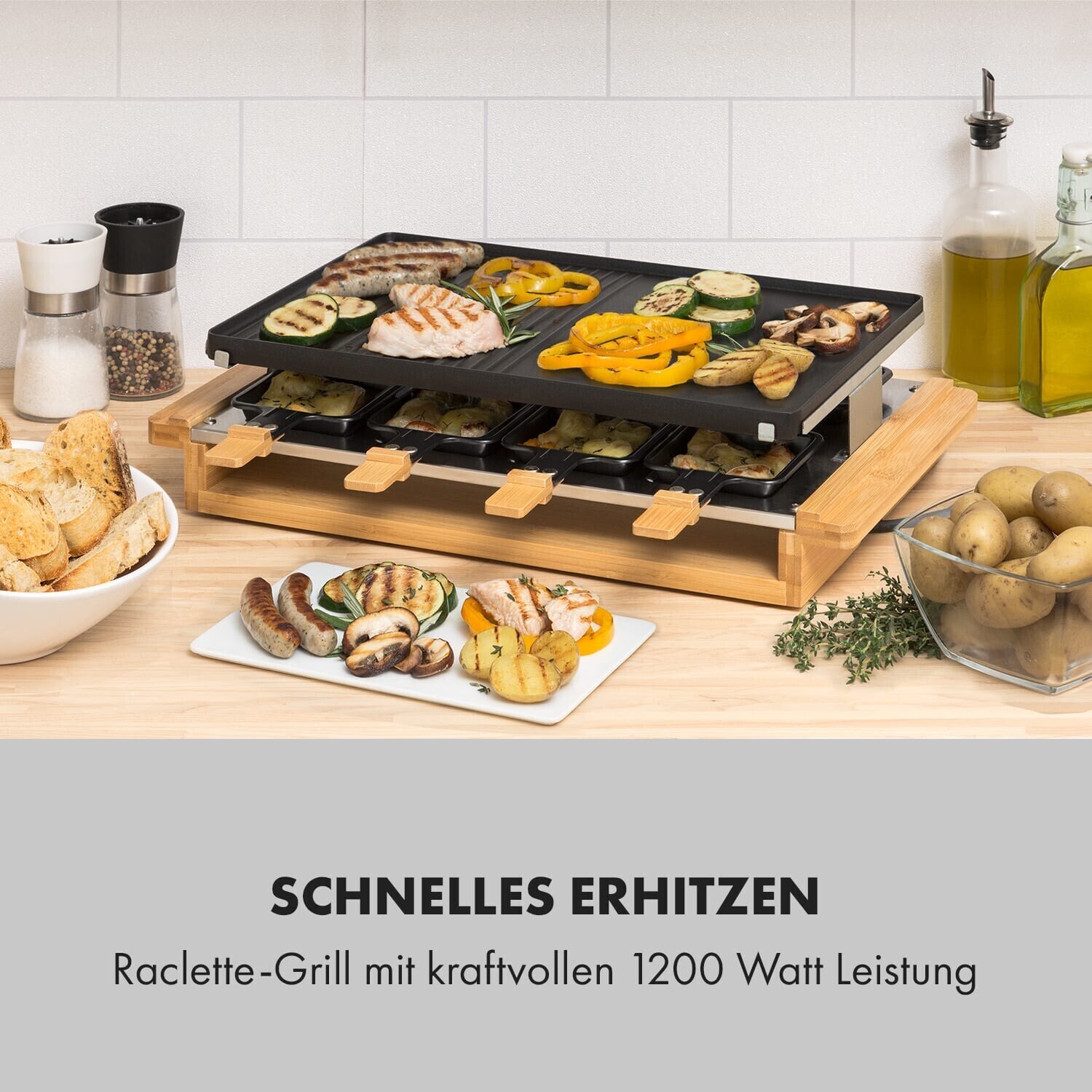 Klarstein Tournedo Raclette-Grill 1200W ab 79,99 € | Preisvergleich bei ...