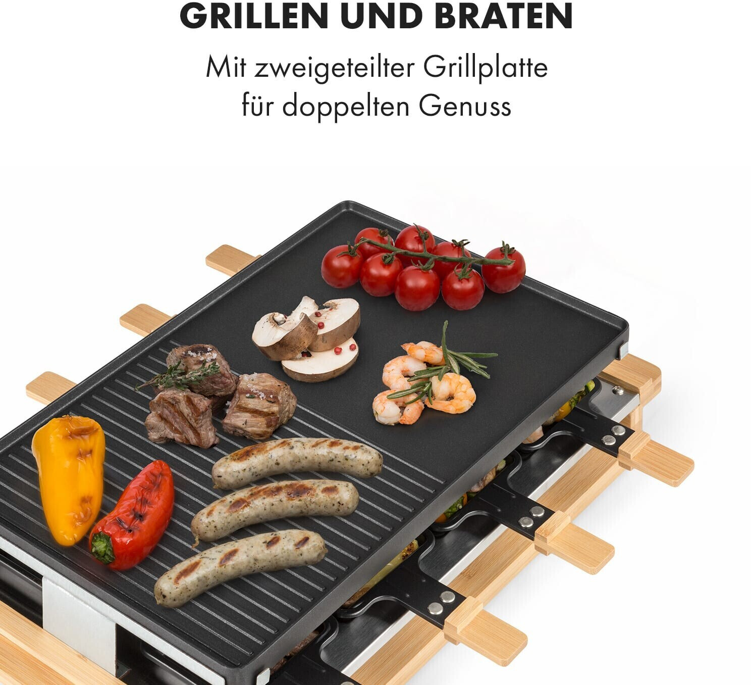 Klarstein Tournedo Raclette-Grill 1200W ab € 97,99 | Preisvergleich bei ...