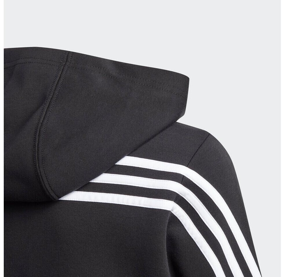 Adidas Boys Training 3-Stripes Doubleknit Full-Zip Hoodie black/white ...