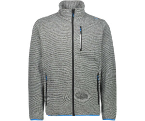 CMP Man Knit-Tech Fleece With Zig-Zag Pattern (30H1727-04XF) gesso/nero ...