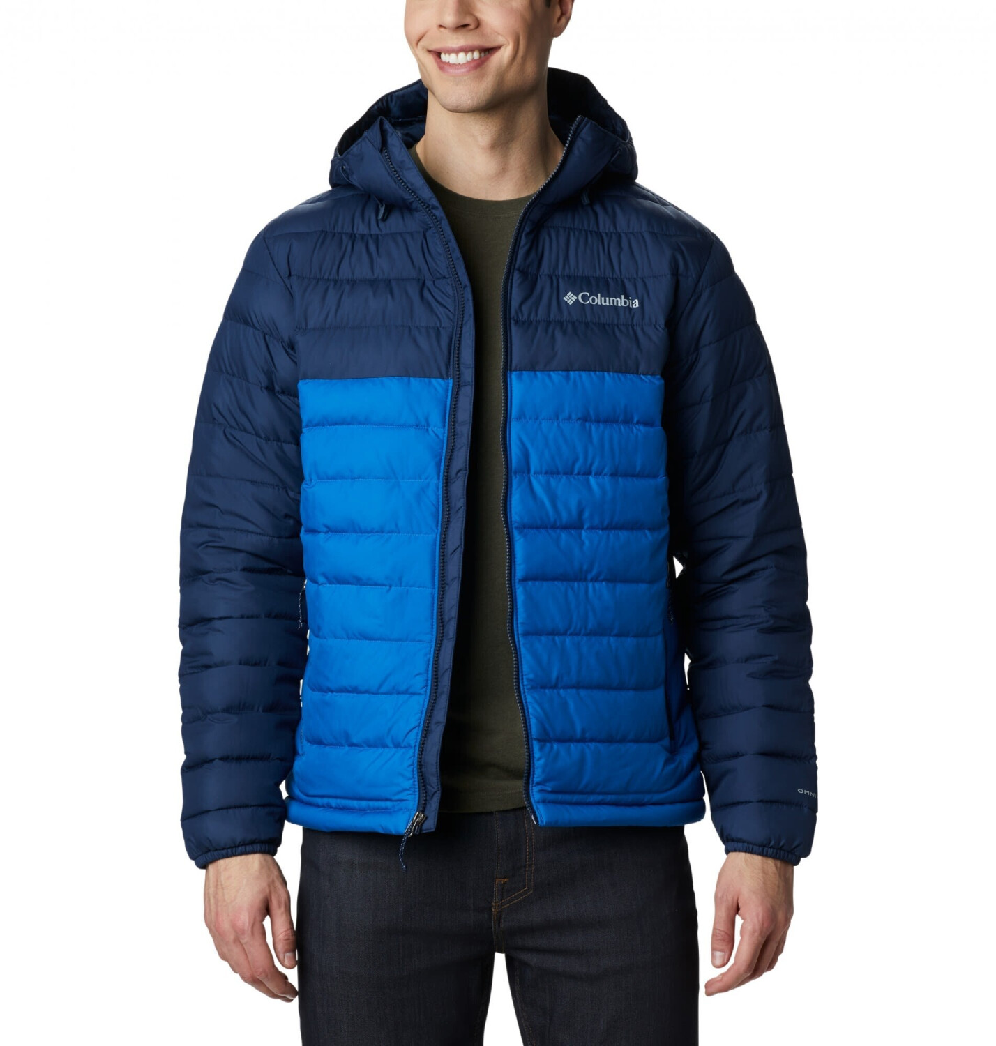 Buy Columbia Powder Lite Hooded Jacket bright indigo/collegiate navy ...