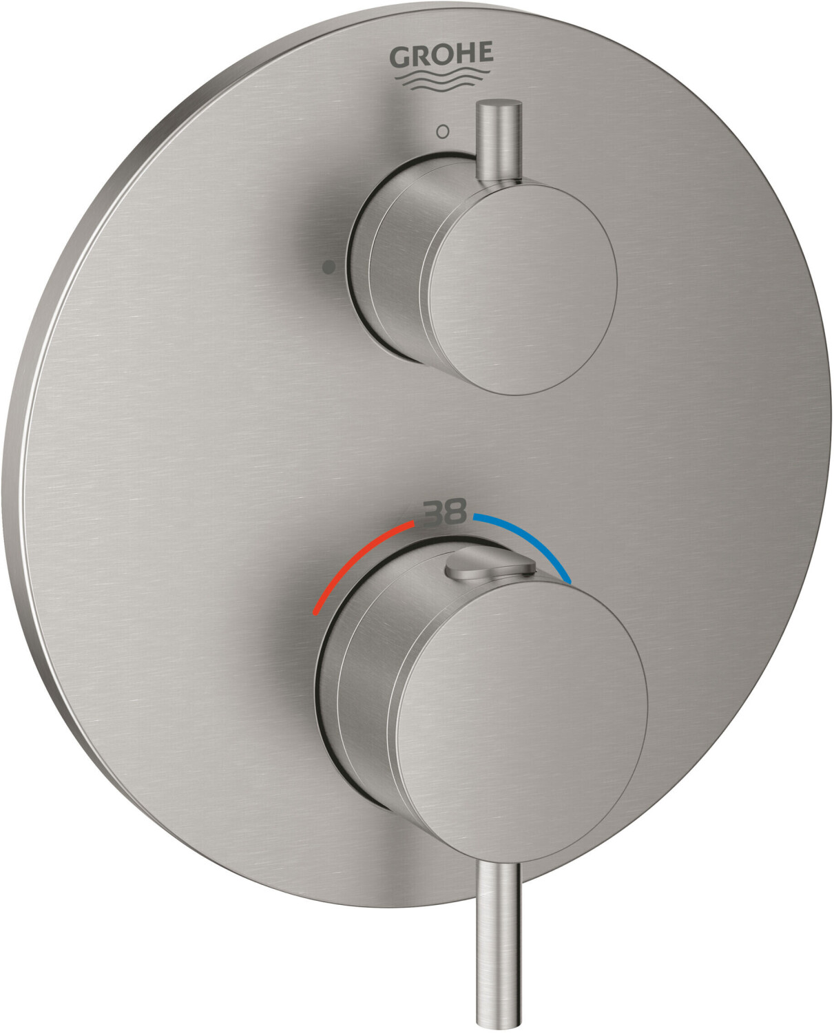 GROHE Atrio Thermostat-Brausebatterie rund Supersteel (24134DC3) ab € ...