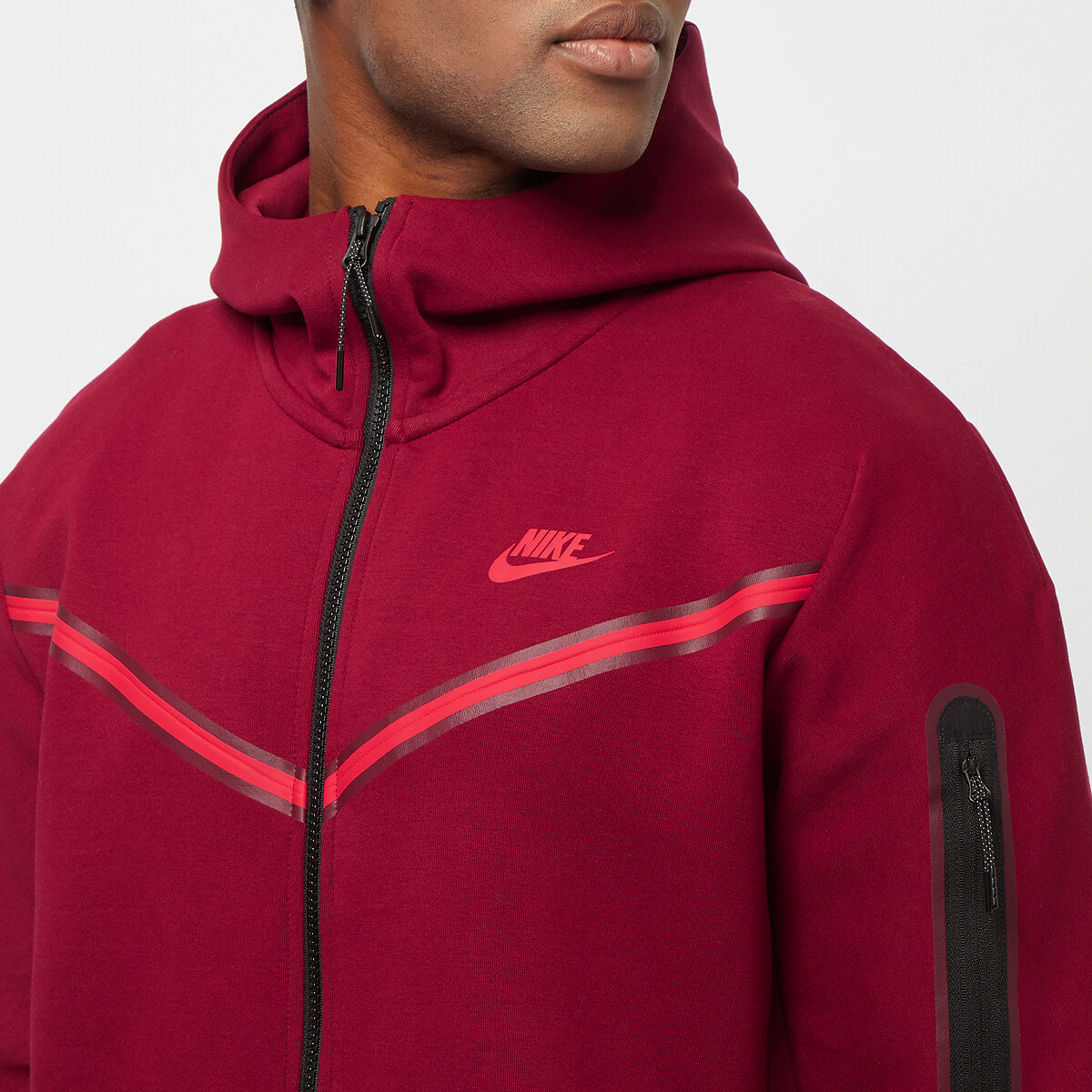 Nike Tech Fleece Windrunner Full Zip Hoodie Cu4489 Teamred University
