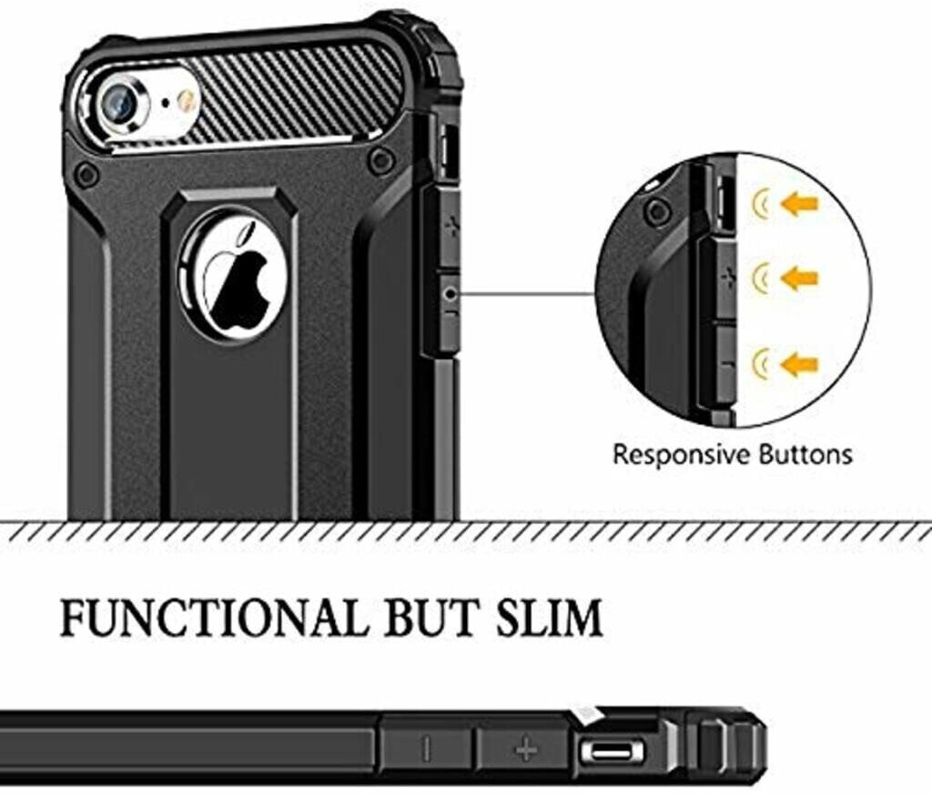 COFI1453 Silikonhülle Panzerhülle Hybrid Armor Hard Case Schwarz ...