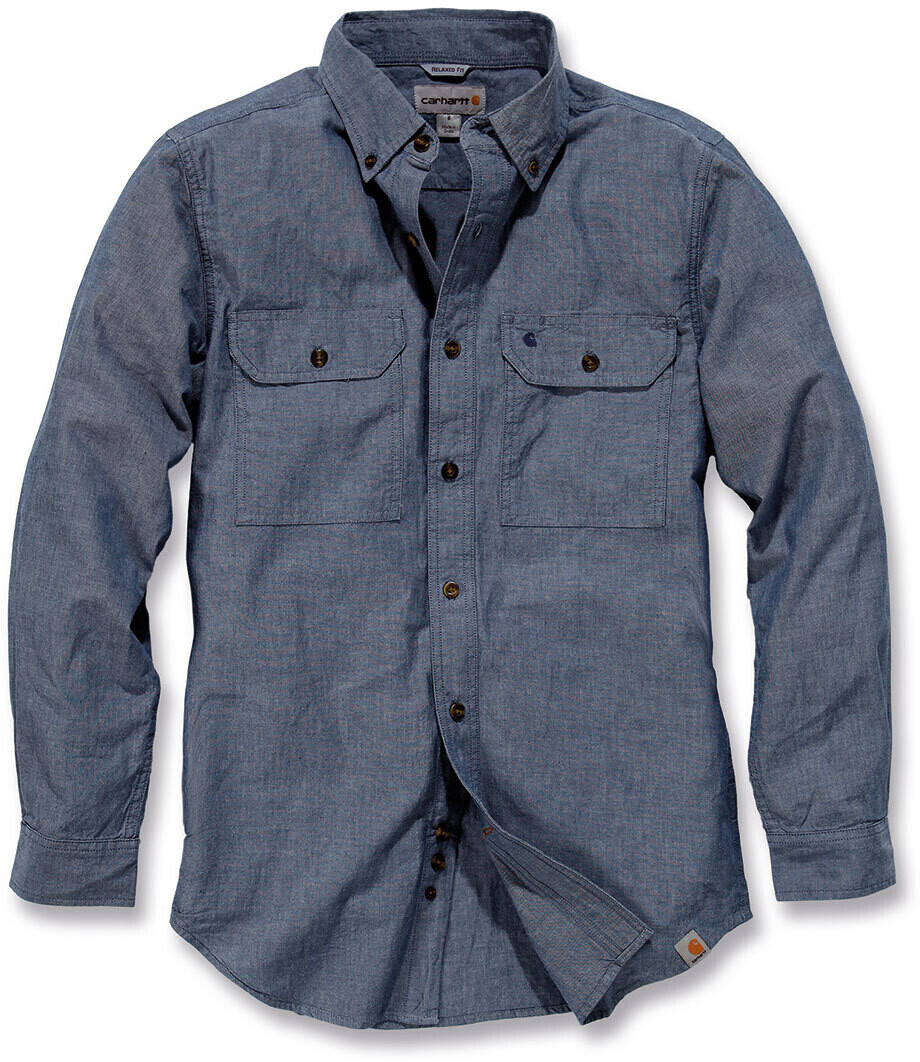 Buy Carhartt Fort Shirt (S202) denim blue chambray from £30.03 (Today ...