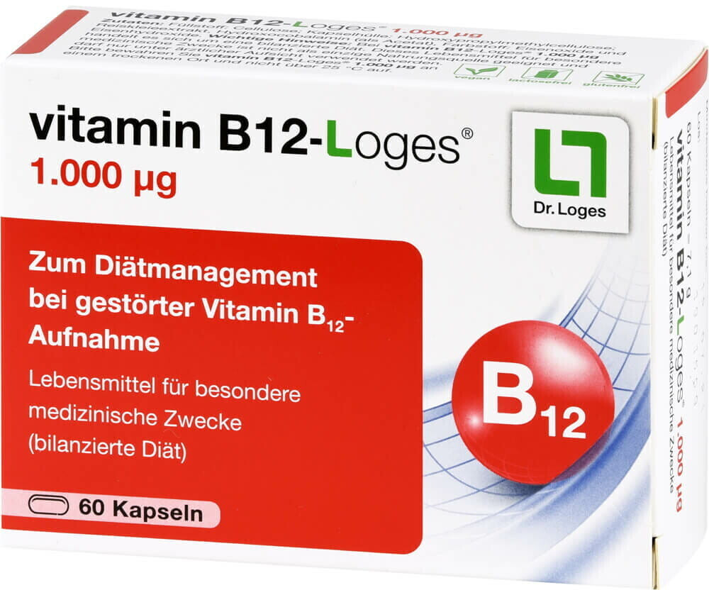 Dr. Loges Dr. Loges Vitamin-B12-Loges 1.000 µg Kapseln (60 Stk.) ab 12 ...