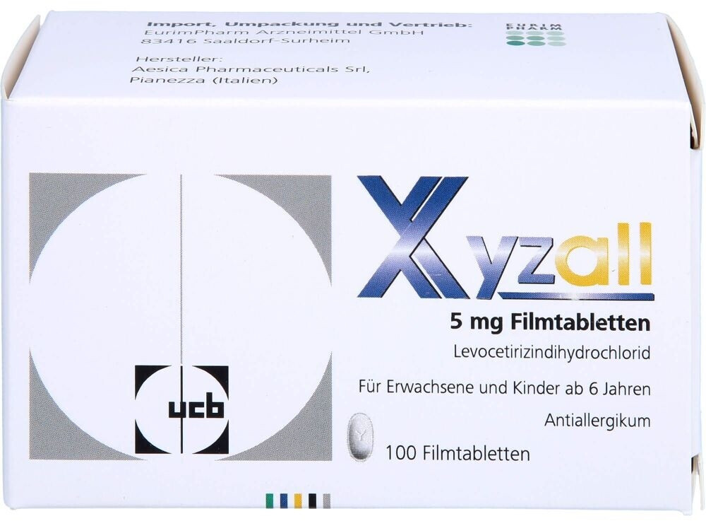 Xyzall 5mg Filmtabletten (100Stk.) ab € 24,86 | Preisvergleich bei ...