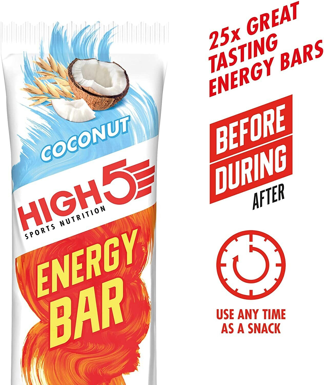 Buy High5 Energy Bars 25x Coconut from £20.45 (Today) – Best Deals on ...
