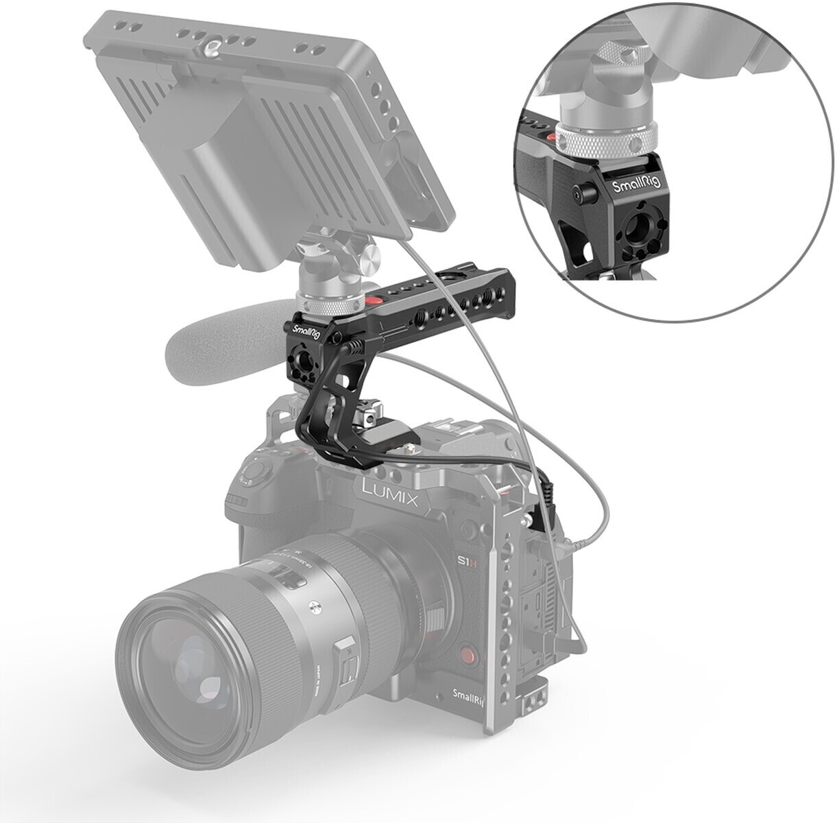 SmallRig 2880 NATO Top Handle mit Record Start/Stop Remote Trigger für ...