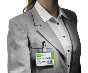 DURABLE 800319 Security Name Badge Landscape 60 x 90 mm Transparent ...