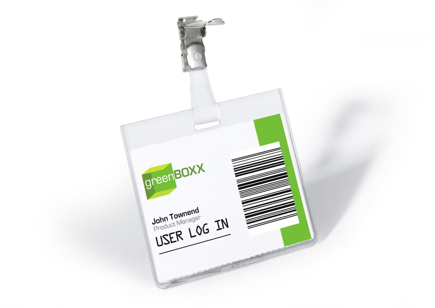 DURABLE 800319 Security Name Badge Landscape 60 x 90 mm Transparent ...