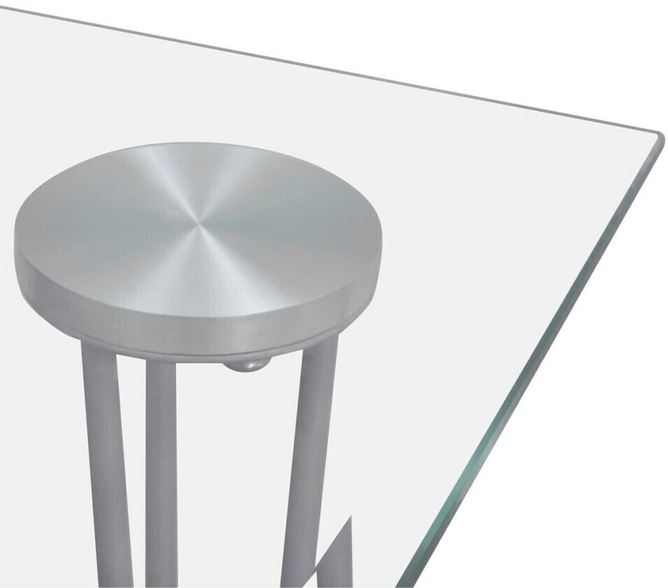 vidaXL Dining Table with Glass Top au meilleur prix sur idealo.fr