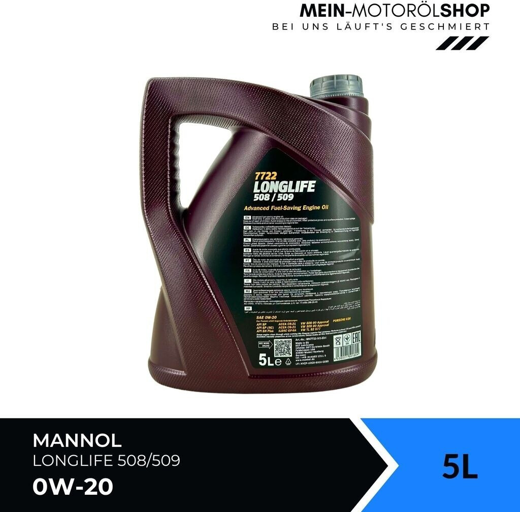Mannol Longlife 508/509 0W-20 5 Liter ab 25,67 € (Juni 2026 Preise ...