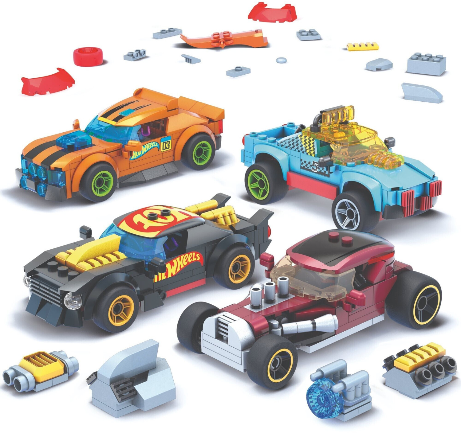 Mega Construx Hot Wheels Rennwagen Dawgzilla Night Shifter And Mod Rod