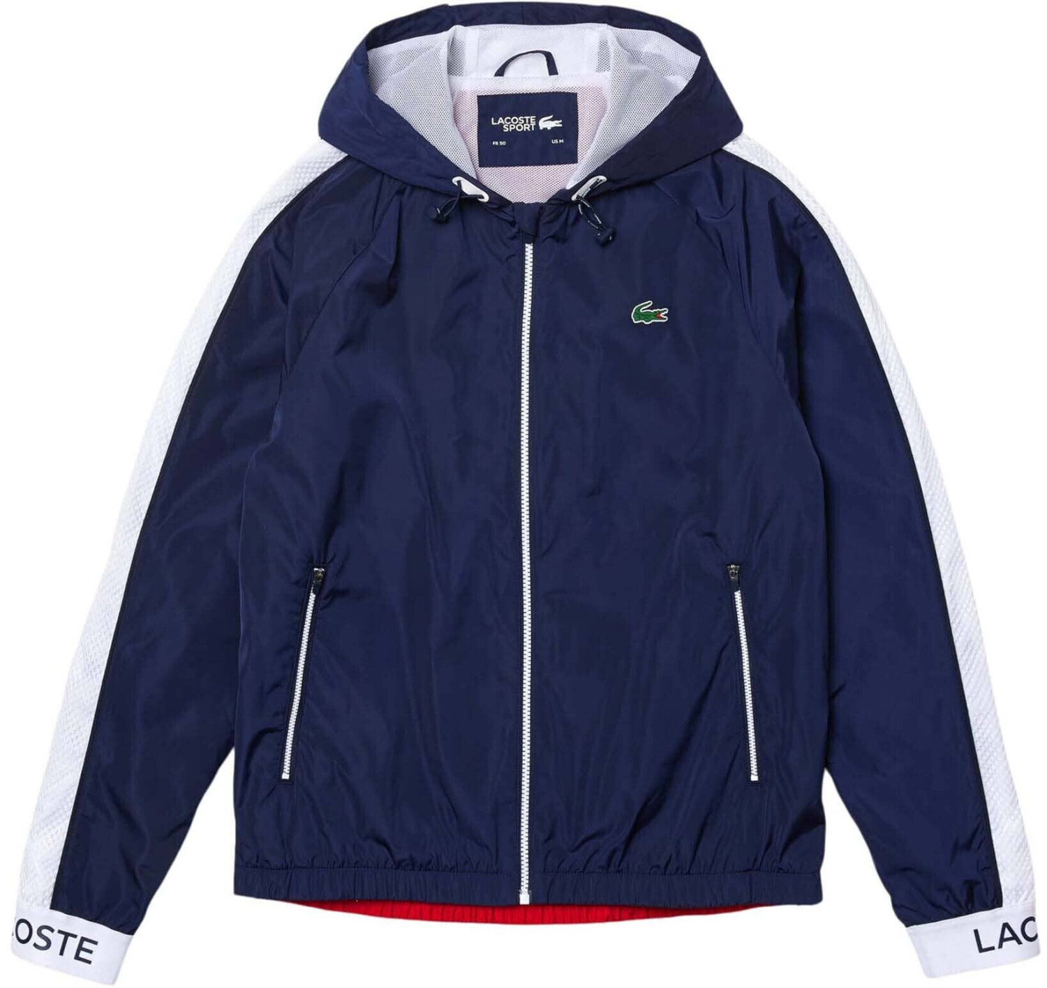 Lacoste Lightweight Windbreaker (BH9557) navy/ruby/white au meilleur ...