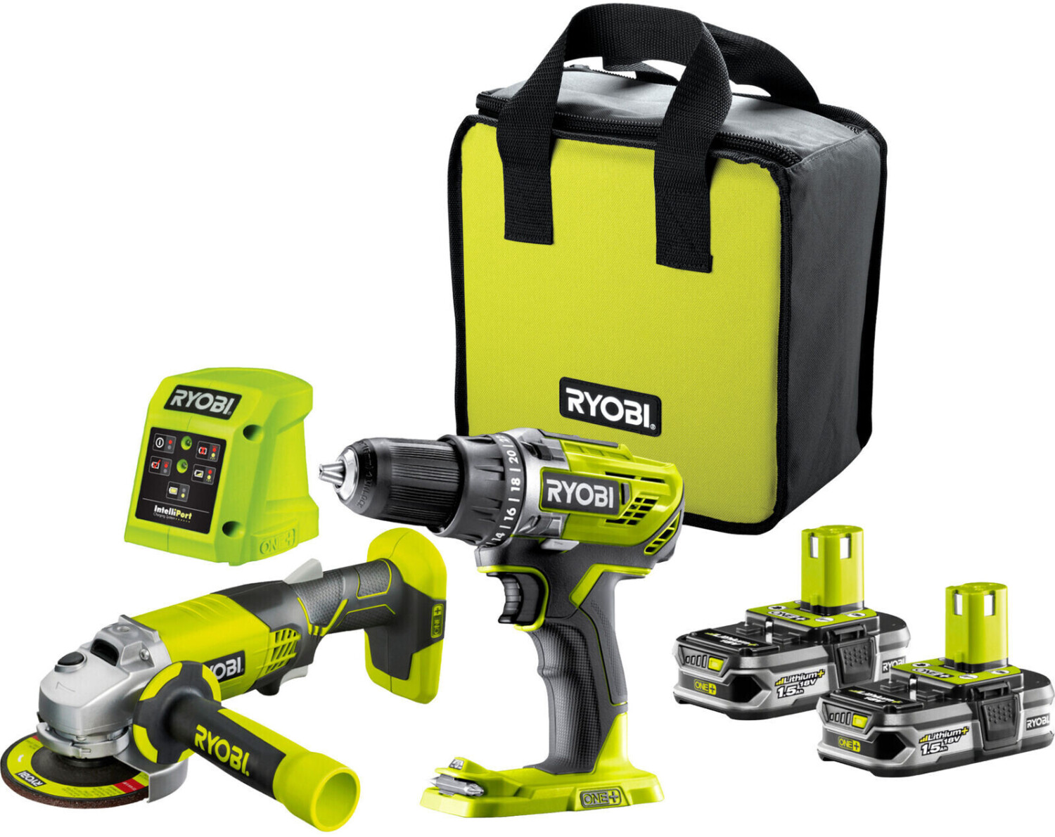 Ryobi Akku Combo-Set R18DDAG-215S ab 149,90 € | Preisvergleich bei ...
