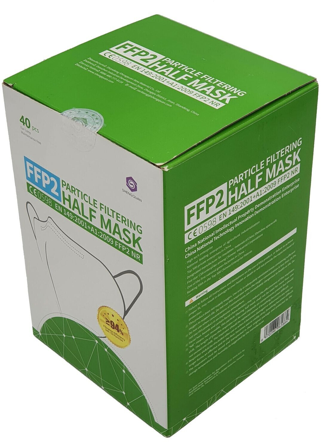 denkturm FFP2 NR CE0598 (40 Stk.) ab 14,99 € | Preisvergleich bei idealo.de