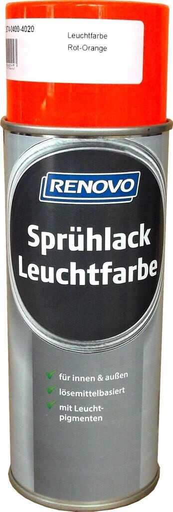 Renovo Sprühlack Leuchtfarbe 400ml rotorange RAL 4020 ab 9,99 ...