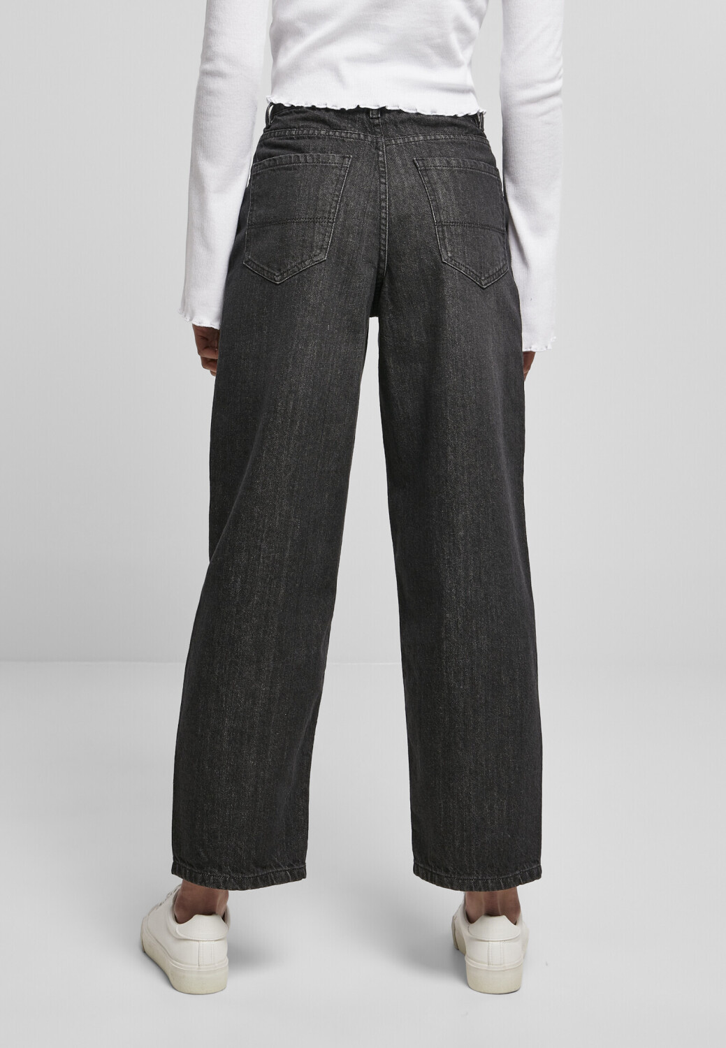 Urban Classics Ladies High Waist Wide Leg Cropped Denim Pants Tb4541