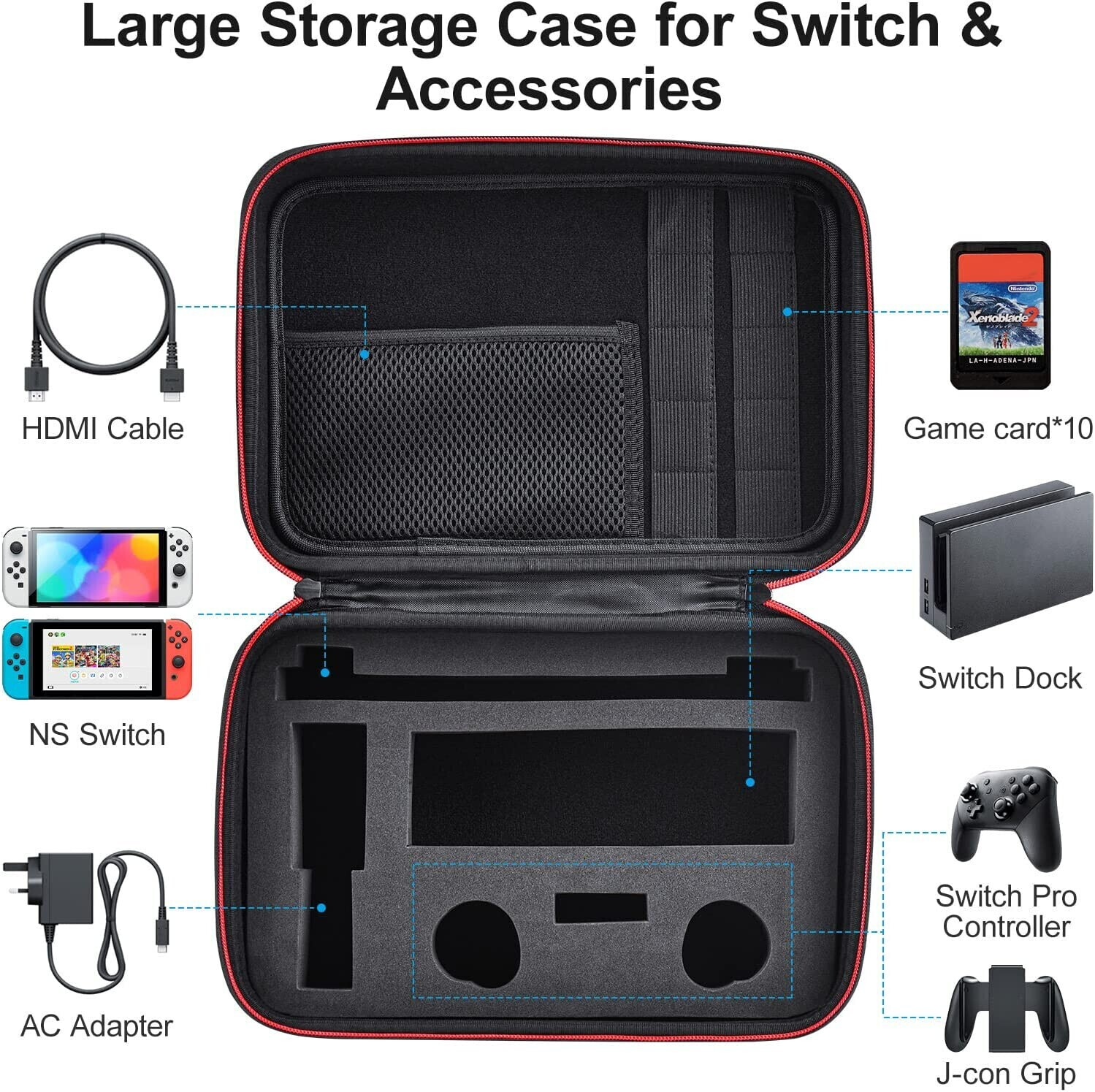 Younik Nintendo Switch Large Storage Case ab 20,79 € | Preisvergleich ...